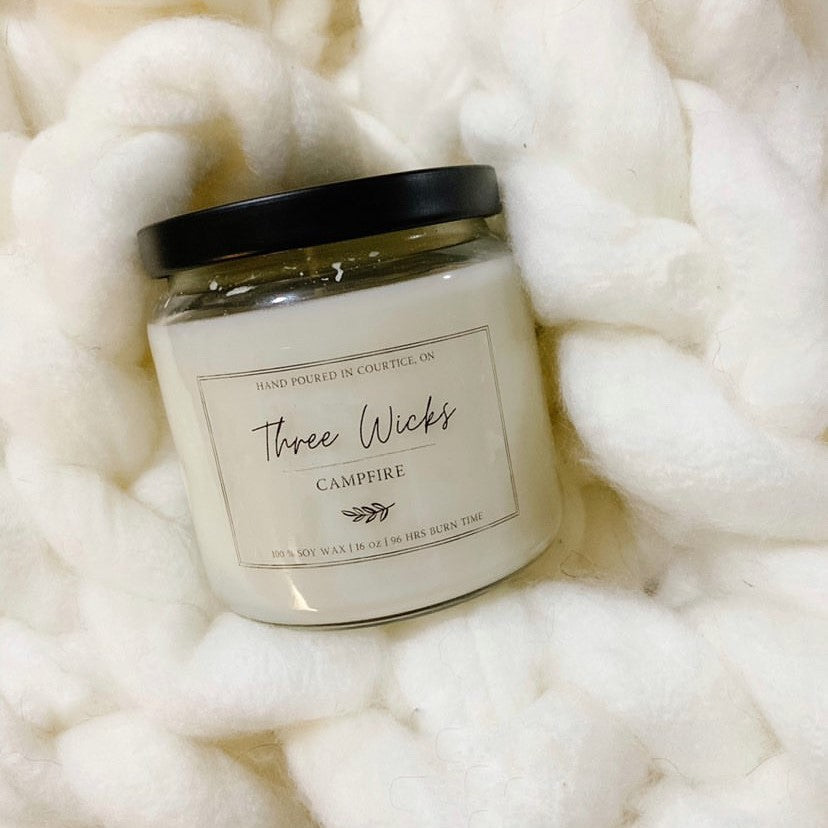 16 oz Traditional Jar Wood Wick - Signature Scents – Three Wicks Candles